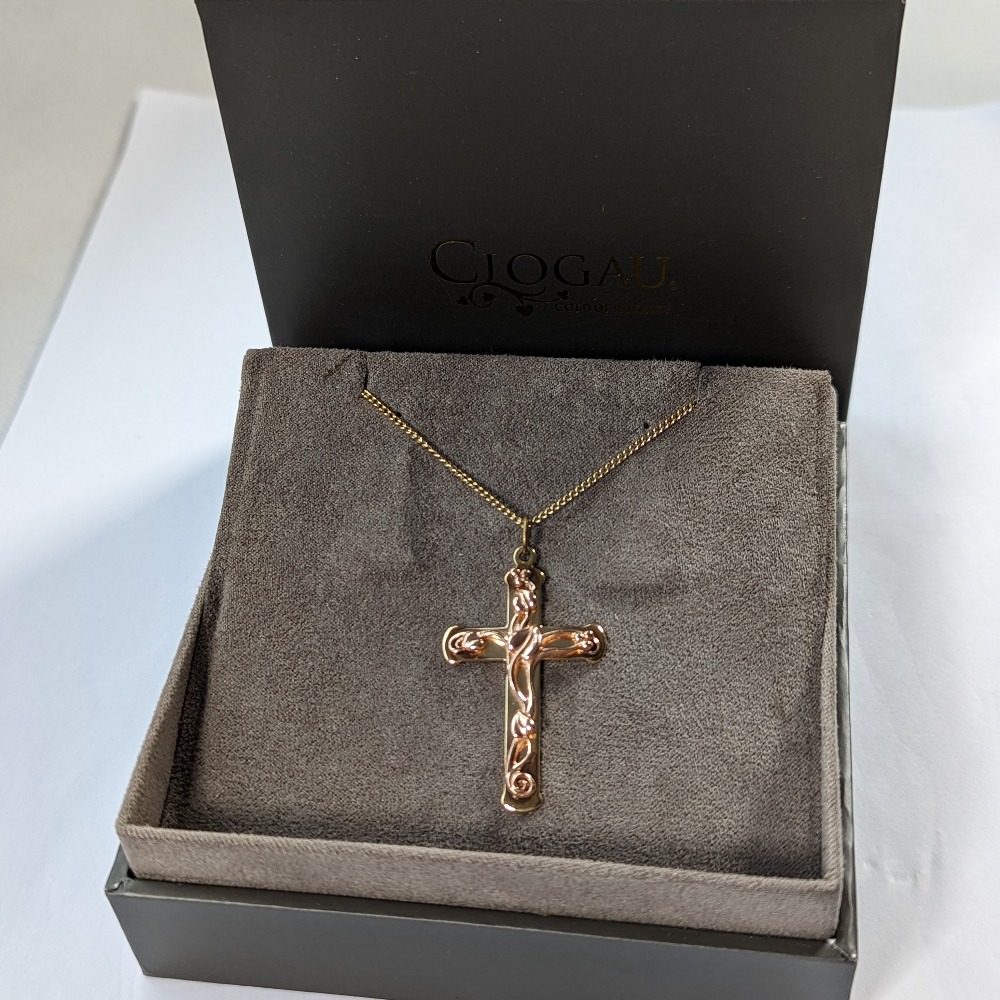 Pre-owned 9ct Gold Clogau Chain & Tree of Life Cross Pendant*SALE ...